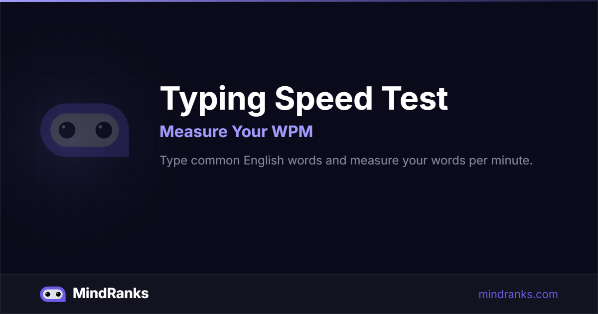 Typing Speed Test - Measure Your WPM Online | MindRanks